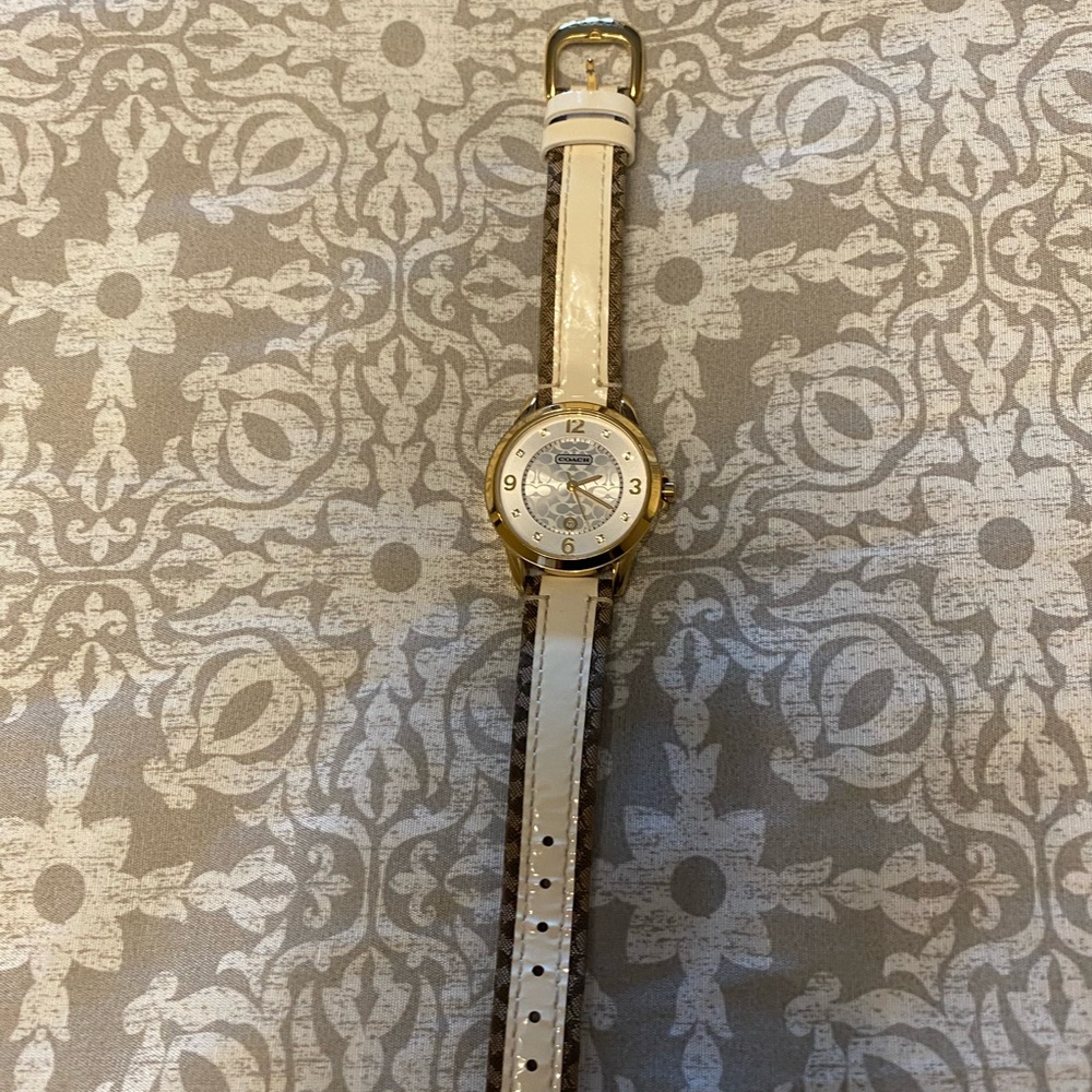 Coach Women’s Watch Classic Signature Gold/Off White … - Gem